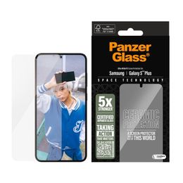 PanzerGlass Displayschutzglas &raquo;Ultra-Wide Fit Ceramic Screen Protection&laquo; f&uuml;r Samsung Galaxy S25+ Displayschutzfolie, Schutzfolie, Bildschirmschutz, 