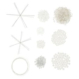 buttinette Drahtsterne-Set, silber-wei&szlig;, 6 St&uuml;ck