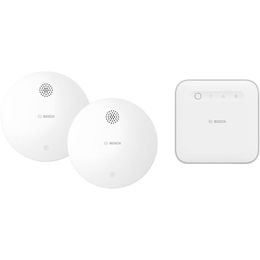 Bosch Rauchmelder &raquo;Smart Home Starterset mit 1 Controller II und 2 Rauchwarnmeldern&laquo; wei&szlig; Leitet Alarm an alle Rauchwarnmelder/ Twinguards im Haus 