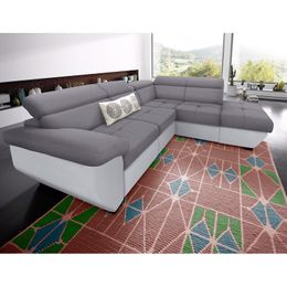 COTTA Ecksofa &raquo;Speedway L-Form&laquo; Kopfteilverstellung, optional Schlaffunktion & Bettkasten Kunstleder SOFTLUX / Struktur (100% Polyester);Edles 