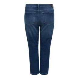 Only CARMAKOMA Damen Straight-Jeans "CAREMILY STRETCH HW ST ANK DNM TAI440"dunkelblau denim, Gr. 42, unifarben, Denim/Jeans, Obermaterial: 99%