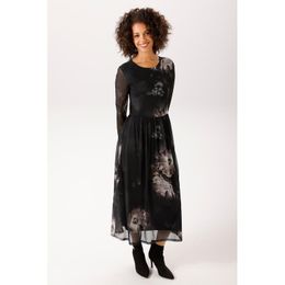 Aniston Casual Damen Aniston CASUAL Midikleid mit gro&szlig;fl&auml;chigen Batik-Bl&uuml;ten bedruckt - NEUE KOLLEKTION 36, N-Gr