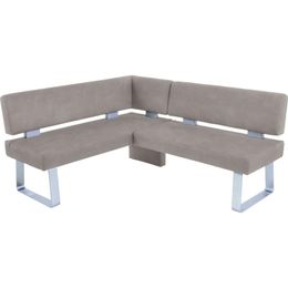 K+w Komfort & Wohnen K+W Komfort & Wohnen Eckbank &raquo;Santos II Esszimmerbank&laquo; gepolstert, Eckbank, wahlweise langer Schenkel 180cm rechts oder links grau 100% Polyester B/H/