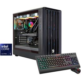 GAMEMAX Gaming-PC &raquo;CLAW BK 8175 Intel Core Ultra 5 245KF 32GB DDR5 1TB SSD RTX 5060&laquo; Windows 11, DDR5 RAM, Wasserk&uuml;hlung schwarz WLAN AX (Wi-Fi 6E), 