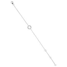 Jobo Damen Silberarmband "Armband mit Kreis-Element", 18,5cm, Silber 925 (Sterlingsilber), silber, Silber 925 (Sterlingsilber), Armb&auml;nder, 925 Silber