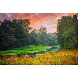 papermoon Fototapete &raquo;Sunset River&laquo; bunt Vlies B/L: 3m x 2,23m, Bahnen: 6 Stk.