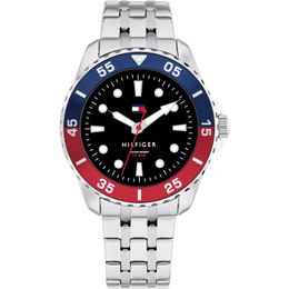 Tommy Hilfiger Kinder Quarzuhr "KIDS", silber, Armbanduhren, Armbanduhr, Kinderuhr, analog, Edelstahlarmband, Geschenkidee