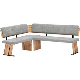 massivline&more Eckbank &raquo;Kristin, Esszimmerbank, K&uuml;chenbank, Polstereckbank&laquo; 3 Stk. tlg. umstellbar, Ma&szlig;e 140 x 180 cm braun Holzwerkstoff, Polyester 