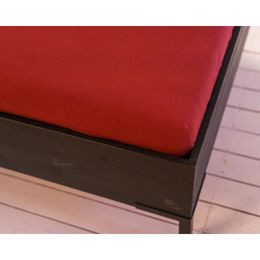 Kayori Spannbettlaken &raquo;Saiko&laquo; Bio-Baumwolle rot Jersey-Elasthan, Obermaterial: 97% Baumwolle, 3% Elasthan (LYCRA ) B/L: 160cm x 220cm, 1 Stk., Jersey-