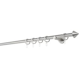 Gardinenstange mydeco, L:160cm, silber, Wohnzimmer, Gardinenstangen, "20mm Spitze Wandtr&auml;ger 6,5 cm"