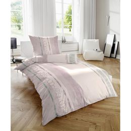 Primera Bettw&auml;sche &raquo;Feinbiber-Bettw&auml;sche&laquo; 2 Stk. samtweich und nat&uuml;rlich aus reiner Baumwolle rosa Feinbiber, Obermaterial: 100% Baumwolle B/L: 155cm x 220cm,