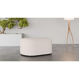 OTTO home Polsterhocker &raquo;Polsterhocker Tvinne, mit Wellenunterfederung&laquo; passend zum Ecksofa, auch in Boucl&eacute;, B/T/H: 90/50/44 cm beige 100% Polyester B