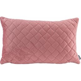 HOCK Dekokissen &raquo;Soft Nobile&laquo; mit gestepptem Muster, Kissenh&uuml;lle mit F&uuml;llung, 1 St&uuml;ck rosa Polyester B/L: 50cm x 30cm, 1 Stk.