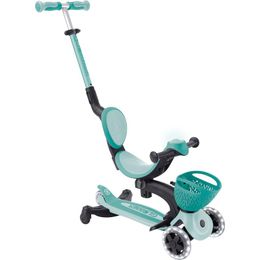 Globber Tretroller &raquo;GO-UP BABY 360 LIGHTS, mit Leuchtrollen und Leuchtmodul&laquo; Aufsitzrad, Laufrad und Scooter in Einem gr&uuml;n Einheitsgr&ouml;&szlig;e
