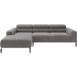 Home Affaire Ecksofa &raquo;Ecksofa, L-Form, incl. Kopfteilverstellung, Breite 258 cm&laquo; wahlweise elektrische Sitztiefenverstellung grau 88% Polyester, 12% 