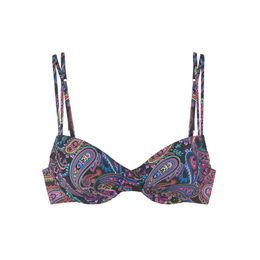 Venice Beach Damen B&uuml;gel-Bikini-Top "Paislee", schwarz, Gr. 36, Paisleymuster, bedruckt, Recycling-Polyamid, Bikini-Oberteile, bedruckt, verstellbare