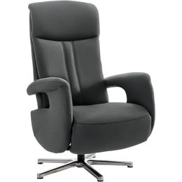 Die PlanBar Relaxsessel &raquo;MP-RS18073&laquo; 360&deg; drehbar, inkl. man. Kopfpolsterverstellung u. Relax-Funktion grau 100% Polyester Flachgewebe, Relaxfunktion 