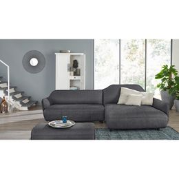 Creation BY ROLF BENZ Ecksofa &raquo;CR.480, Designecksofa, L-Form&laquo; Wahlweise aus Leder oder Chenille schwarz Luxus-Microfaser (100% Polyester) B/H/T: 298cm