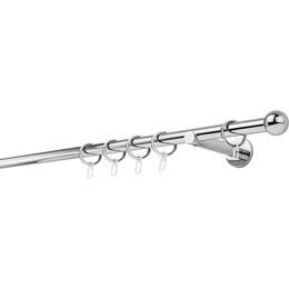 Gardinenstange mydeco, L:200cm, grau, Wohnzimmer, Gardinenstangen, "20mm Ball Wandtr&auml;ger 12 cm"