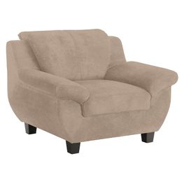 Home Affaire Sessel &raquo;Yesterday bequeme Armlehnen und R&uuml;ckenpolster, Breite 108cm, Holzfu&szlig;&laquo; in 3 Bezugsqualit&auml;ten beige Primabelle -Microfaser (100% 