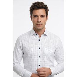 OLYMP Herren Langarmhemd "Luxor", wei&szlig;, Gr. 41, Web, Obermaterial: 100% Baumwolle, Hemden, Businesshemd, comfort fit, Under-Button-down-Kragen