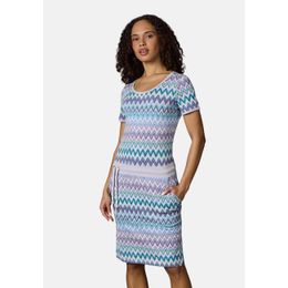 Ragwear Damen Minikleid "Baomi Print YOUMODO"lavendel, Gr. XS, Sweatware, Material: 100% Baumwolle, Kleider, Gemustertes kurzes Sommerkleid mit