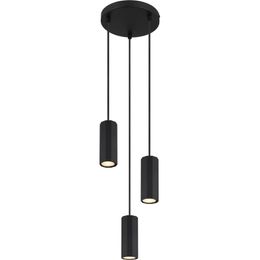 Globo LIGHTING H&auml;ngeleuchte &raquo;JAMES&laquo; GU10 1 Stk. H&auml;ngelampe/Pendelleuchte/Esszimmer/Wohnzimmer/Esstisch schwarz &Oslash; 6cm H: 120cm, 1 Stk.