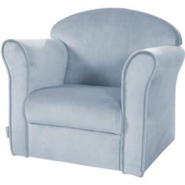 Roba Kindersessel &raquo;Lil Sofa&laquo; mit Armlehnen blau Samt, B/H/T: 49cm x 43cm x 39cm