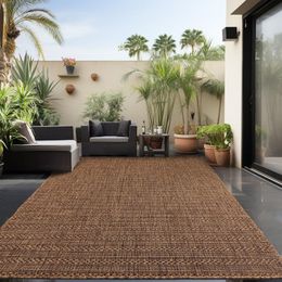 Ayyildiz Teppiche Outdoorteppich &raquo;ZAGORA 4513&laquo; rechteckig 5 mm H&ouml;he L&auml;ufer, Pflegeleicht, Strapazierf&auml;hig, In- und Outdoor geeignet braun Polypropylen B : 120cm 1 Stk.,