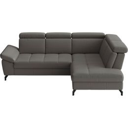 Sit & More sit&more Ecksofa &raquo;Vanity L-Form, B: 254 cm, Leder&laquo; Inkl.Sitz-,Kopf-und Armteilverstellung B/H/T: 254cm x 84cm x 197cm, NaturLEDER Stoff, Ottomane 