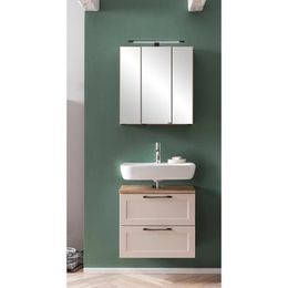 Welltime Badm&ouml;bel-Set &raquo;Lana&laquo; Komplett-Set, 2 Stk. tlg. braun MDF B/H/T: 60cmcm x 200cmcm x 35cmcm