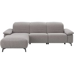 Musterring Ecksofa &raquo;MR 370, intelligenter Komfort im modernen Design&laquo; Optionale Relaxfunktion, flexible Kopfteile & klappbare Armlehnen grau 100% Polyester B/H/T