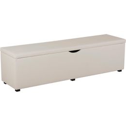 Home Affaire Hockerbank &raquo;Standard&laquo; Breite 120cm oder 160cm, auch als Garderobenbank oder Bettbank wei&szlig; Struktur fein (100% Polyester) f&uuml;r Bett &raquo;