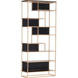 GUTMANN FACTORY Regal &raquo;Porto&laquo; schwarz B/H/T: 87cm x 200cm x 35cm, offene F&auml;cher