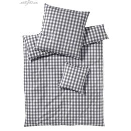 Elegante Bettw&auml;sche &raquo;Quadro&laquo; 2 Stk. angenehmes Hautgef&uuml;hl silber Perkal, Obermaterial: 100% Baumwolle B/L: 135cm x 200cm, 1 Stk., 1 Stk., Perkal, B/L: 80cm x 