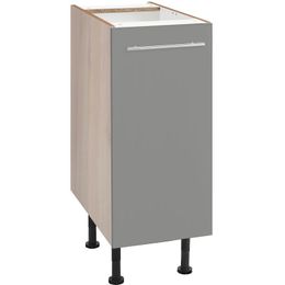 Optifit Unterschrank &raquo;Bern&laquo; 30 cm breit, mit 1 T&uuml;r mit h&ouml;henverstellbaren F&uuml;&szlig;en, mit Metallgriff grau B/H/T: 30cm x 87cm x 58,4cm