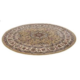 Theko Teppich &raquo;Hamadan 359&laquo; rund 10 mm H&ouml;he Kurzflor, Orient-Optik braun Polypropylen &Oslash; 200cm 1 Stk., 10mm, &Oslash; 200cm