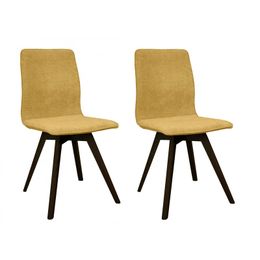 OTTO home Esszimmerstuhl &raquo;Rania&laquo; (Set) 2 Stk.Massivholzgestell, mit Keder gelb Holzwerkstoff, Massivholz B/H/T: 45cm x 91cm x 55cm, 2 Stk., Microfaser