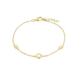 Amor Damen Armband &raquo;Shiny Perlmutt&laquo; mit Opal, Zirkonia (synth.) gelb 19cm, Silber 925 (Sterlingsilber)