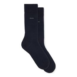 BOSS Herren BOSS Socken &raquo;2P RS Uni WO&laquo; Packung, 2 Paar tlg. mit eingesticktem Markenlogo blau 43-46