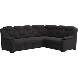 COTTA Ecksofa &raquo;Marcus L-Form&laquo; wahlweise mit Schlaffunktion & Stauraum schwarz 100% Polyester B/H/T: 263cm x 99cm x 211cm, Struktur soft, langer 