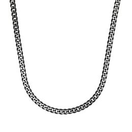 Tom Tailor Herren Tom Tailor Kette ohne Anh&auml;nger schwarz Edelstahl, L: 60 B: 0,6mm