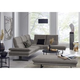 W.Schillig Ecksofa &raquo;broadway, Designsofa, toller Sitzkomfort, zeitlos, elegant, L-Form&laquo; Sitztiefenverstellung, Kopfteil- & Seitenteilverstellung, 