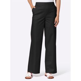 Heine Damen Schlupfhose, schwarz, Gr. 38, unifarben, 98% Baumwolle, 2% Elasthan, Hosen