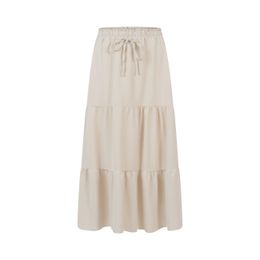 CLOUD 5IVE Damen Maxirock "CLOUD 5IVE Tiered Skirt", beige, Gr. L, 95% Polyester, 5% Elasthan, R&ouml;cke