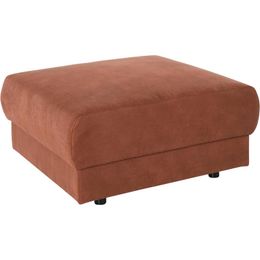 OTTO home Hocker &raquo;Hobro&laquo; in 3 Bezugsstoffen und vielen Farben braun Luxus-Microfaser Lederoptik (100% Polyester);Struktur grob (100% Polyester);