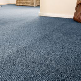 ANDIAMO Teppichboden "Luton, Feinschlinge, Gesamth&ouml;he 6 mm, Luxusklasse LC1", B : 400cm 1 Stk., L: 500cm, blau, Schlafzimmer, Teppiche, meliert,