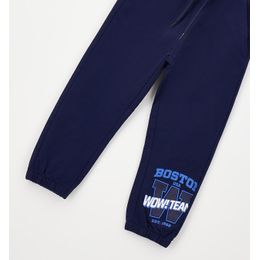 IDO Jungen Sweatpants "BABY BOY TROUSERS", blau, Gr. 110, 100% Baumwolle, Hosen