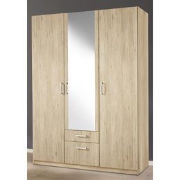 Priess Kleiderschrank &raquo;Bilbao&laquo; T&uuml;ranschlag links oder rechts braun Holzwerkstoff B/H/T: 140cm x 193cm x 54cm, Schubladen: 2 Stk. T&uuml;ren: 3 Stk. ohne 