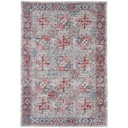 CarpetFine Teppich &raquo;Mahal&laquo; rechteckig 3 mm H&ouml;he Orient Vintage Look, Wohnzimer grau Polypropylen (PP) B : 140cm 1 Stk., 3mm, L: 200cm